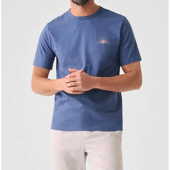 Faherty | Shirts | New Faherty Graphic Dry Goods Tee In Faded Navy ...